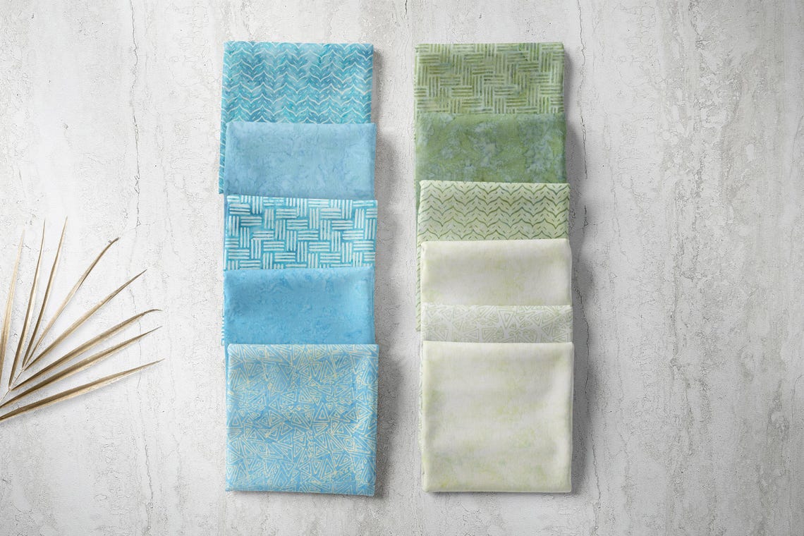 Triangles Powder Bali Lakeshore | HALF YARD | Tripled Dyed Balis ...
