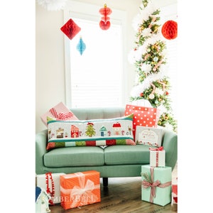 Kimberbell Candy Cane Lane Bench Pillow | Kimberbell | Embroidery ...