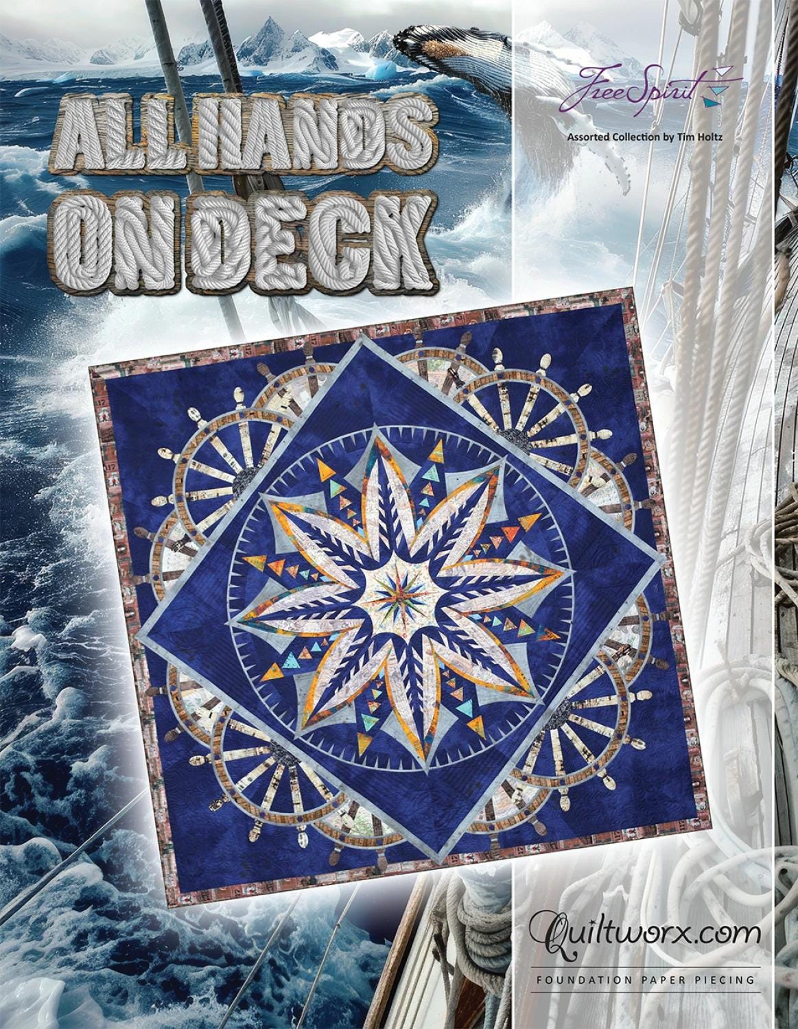 All Hands on Deck Quilt Pattern | Quiltworx Judy Niemeyer 99x99 | Batik ...