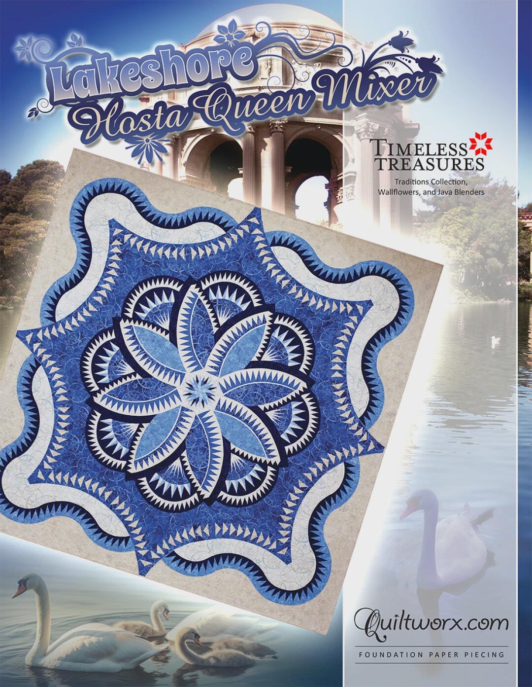 Lakeshore Hosta Queen Quilt Pattern | JNQ138P4 | Quiltworx Judy ...