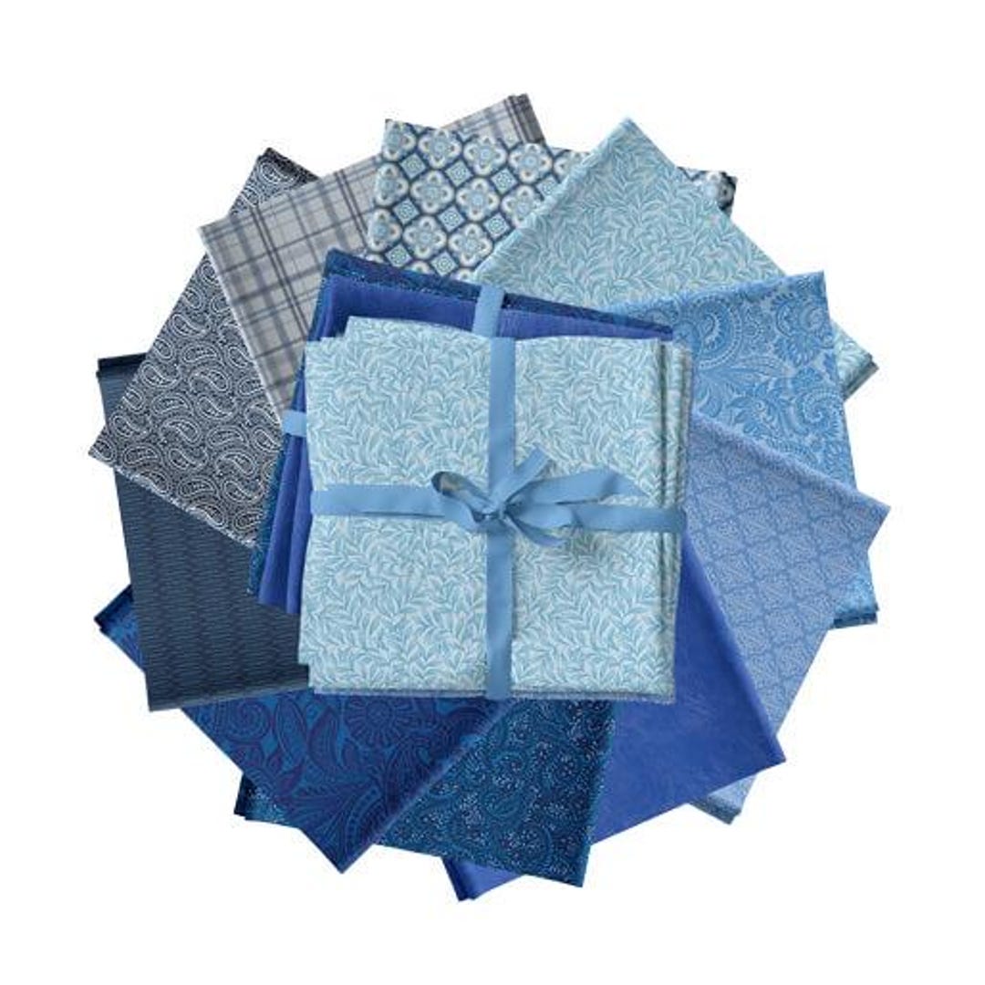 Color Elements Blue 10 Pc Fat Quarter Bundle | FQ BENARTEX | Blues ...