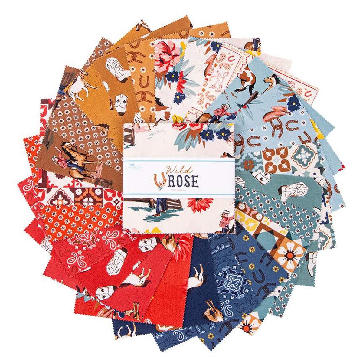 WILD ROSE 5 Stacker / Charm Pack Riley Blake Designs Horse Western ...