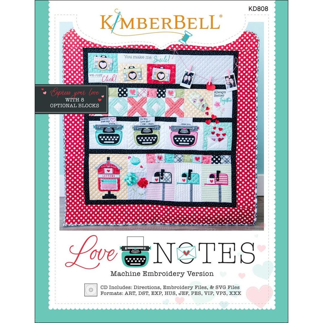 LOVE NOTES Quilt Machine Embroidery CD | KD808 Kimberbell | Designs ...