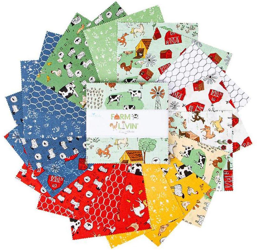 FARM LIVING Stacker 5" 42 Pieces Charm Pack | Riley Blake Designs ...