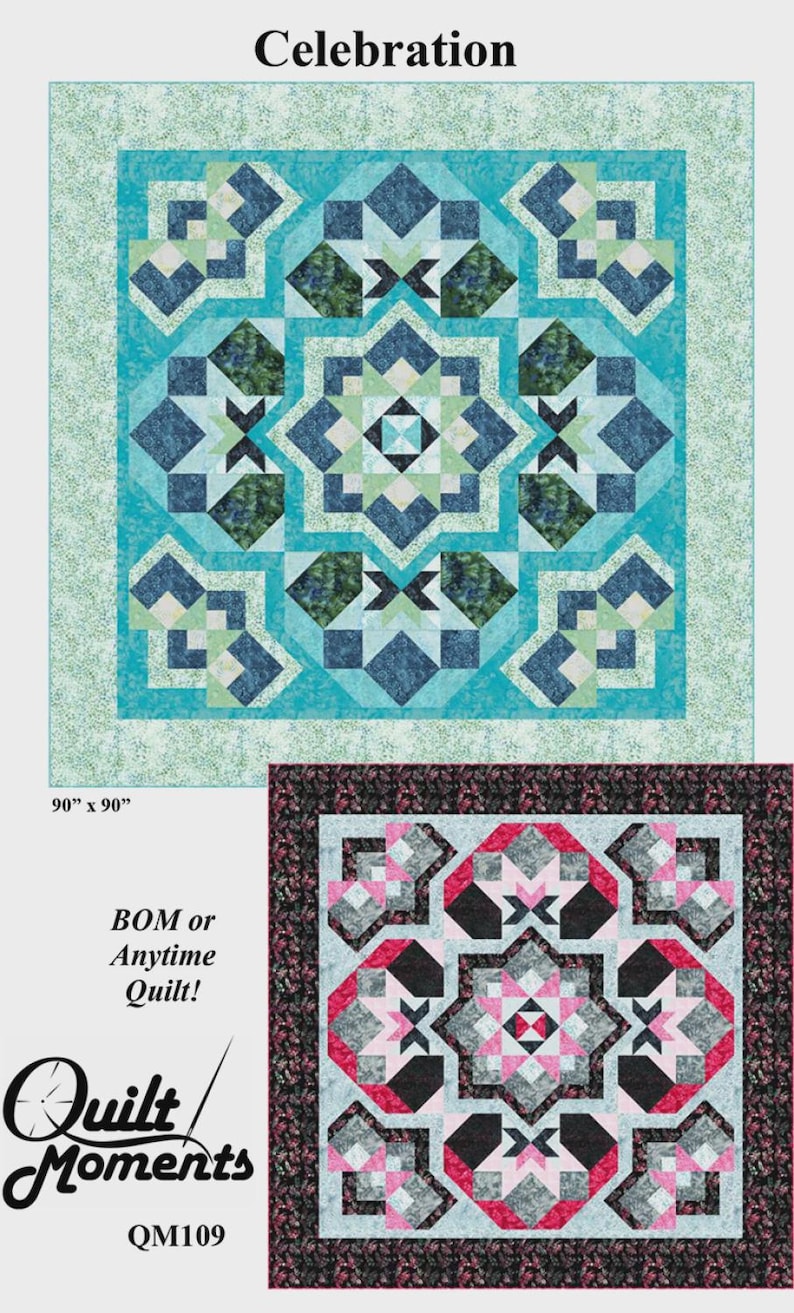 Celebration Quilt Pattern | QM109 | Quilt Moments Marilyn Foreman | BOM ...