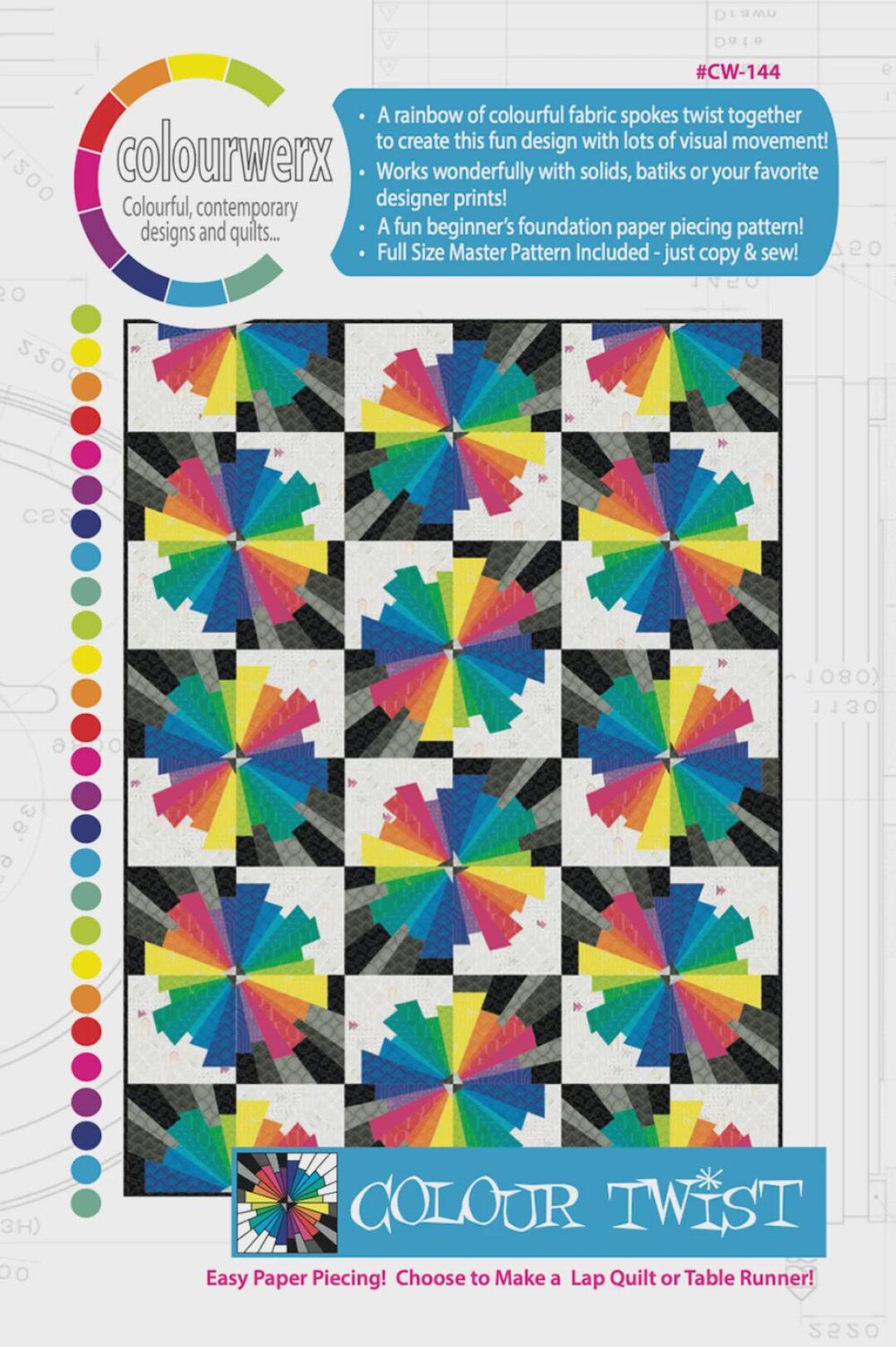 Colour Twist Quilt Pattern | CW-144 | Colourwerx | Modern | Multi Size ...