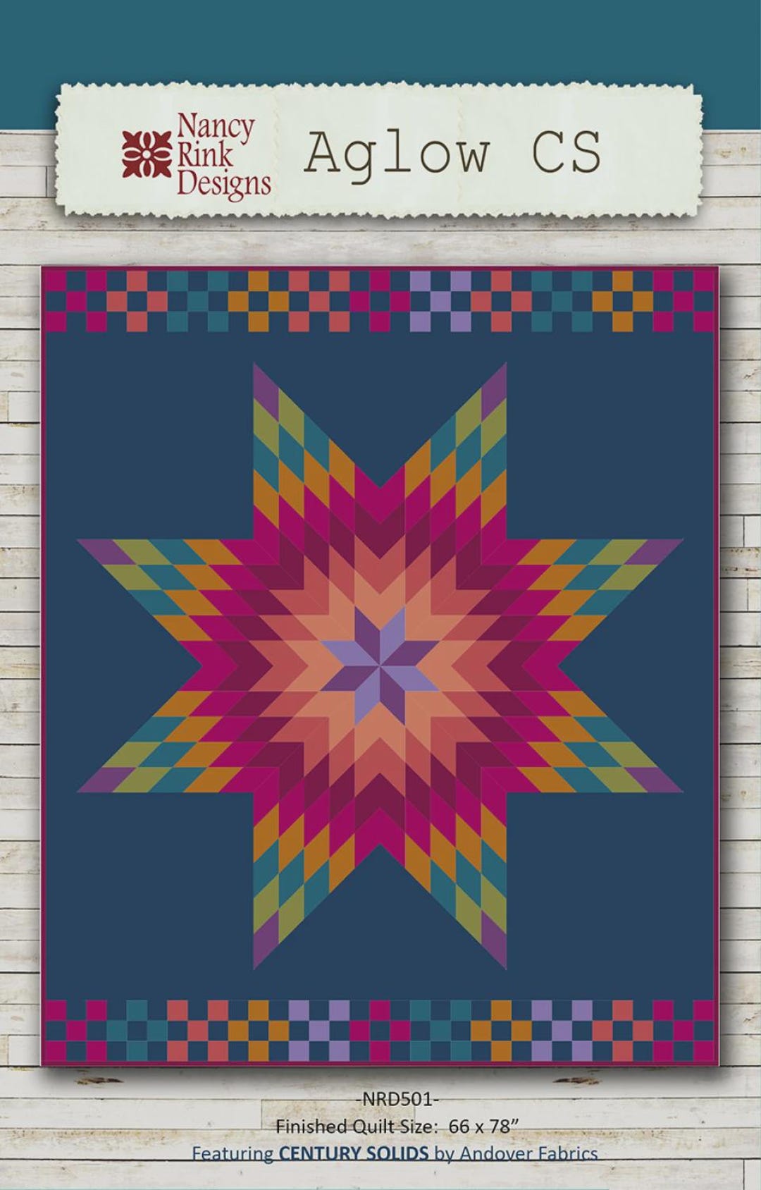 Aglow CS Classic Lone Star Quilt Pattern | NRD501 | Nancy Rink Designs ...
