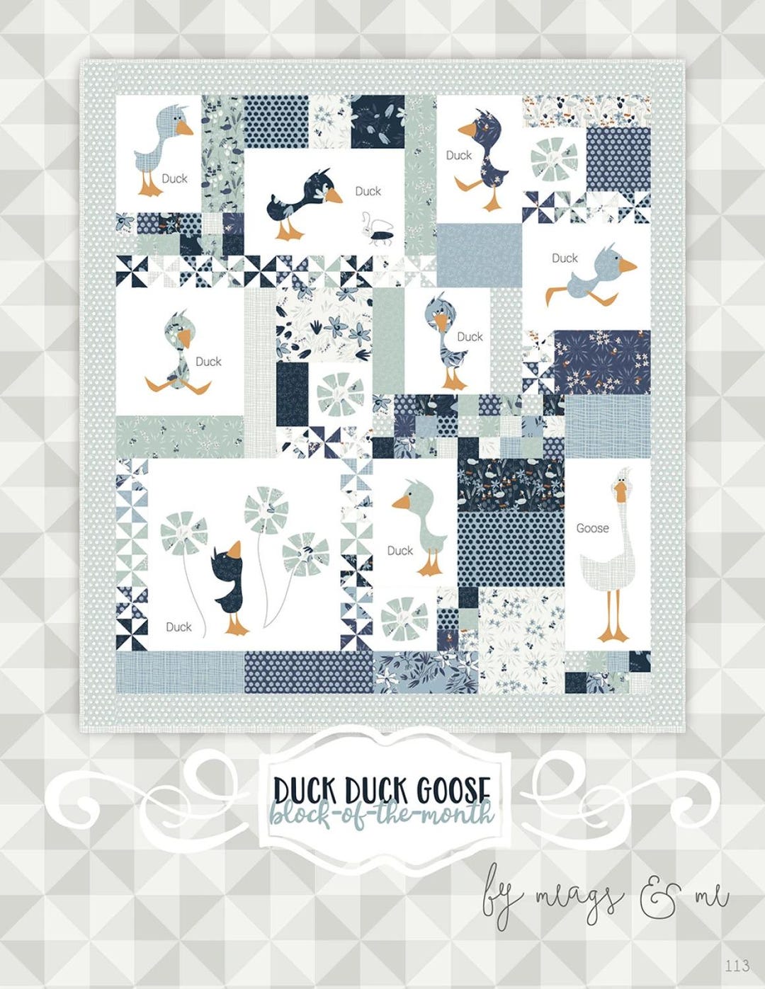 Duck Duck Goose- Block of the Month Quilt Pattern | MAMP113 | Meags and ...