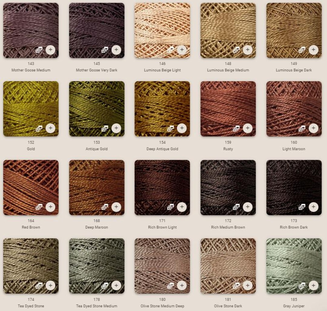 Valdani Sz 12 SOLID Colors | #'s 160 - 873 | Cotton Perle Ball Singles ...