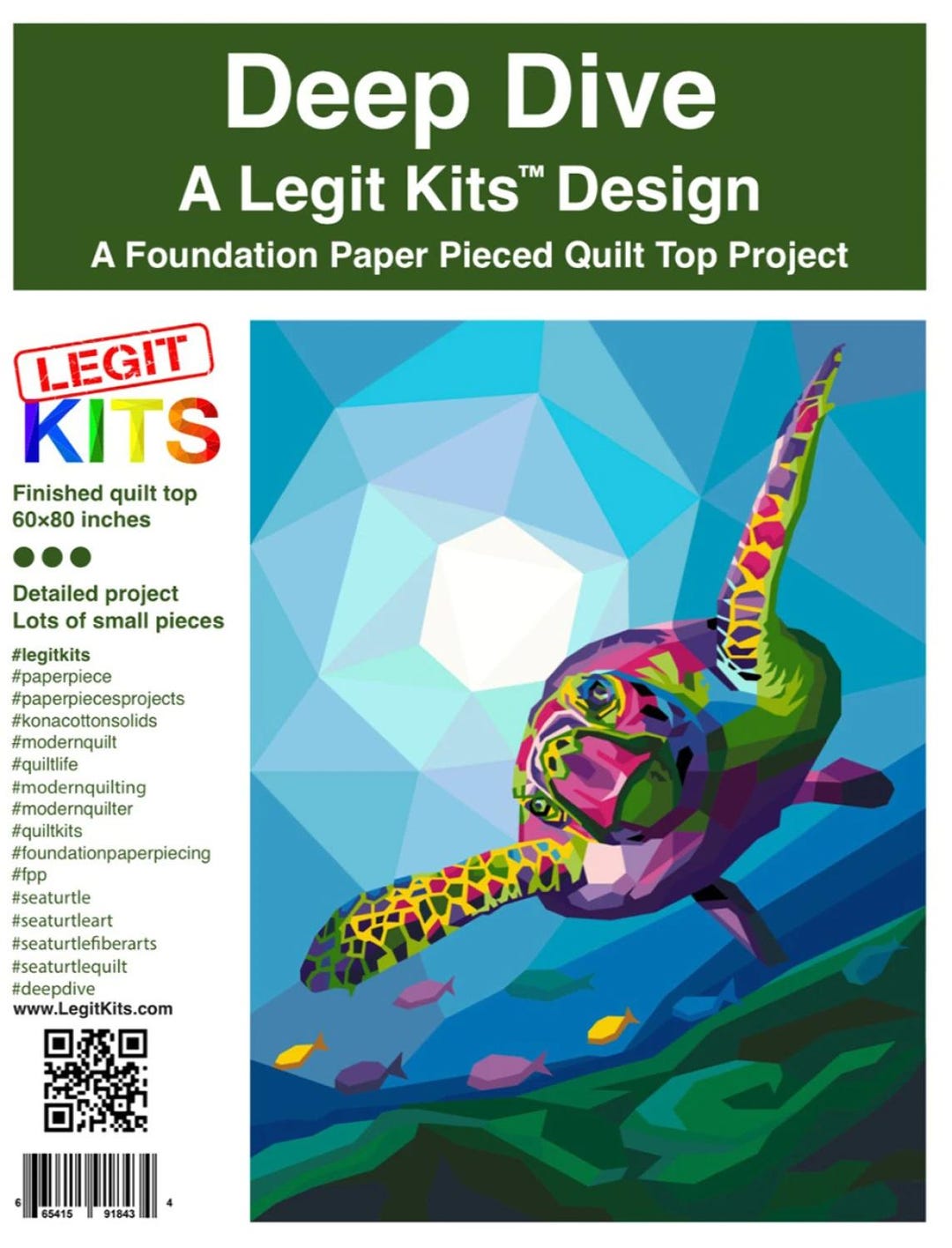 Legit Deep Dive Foundation Paper Pieced Pattern | Ocean Beach Sea ...