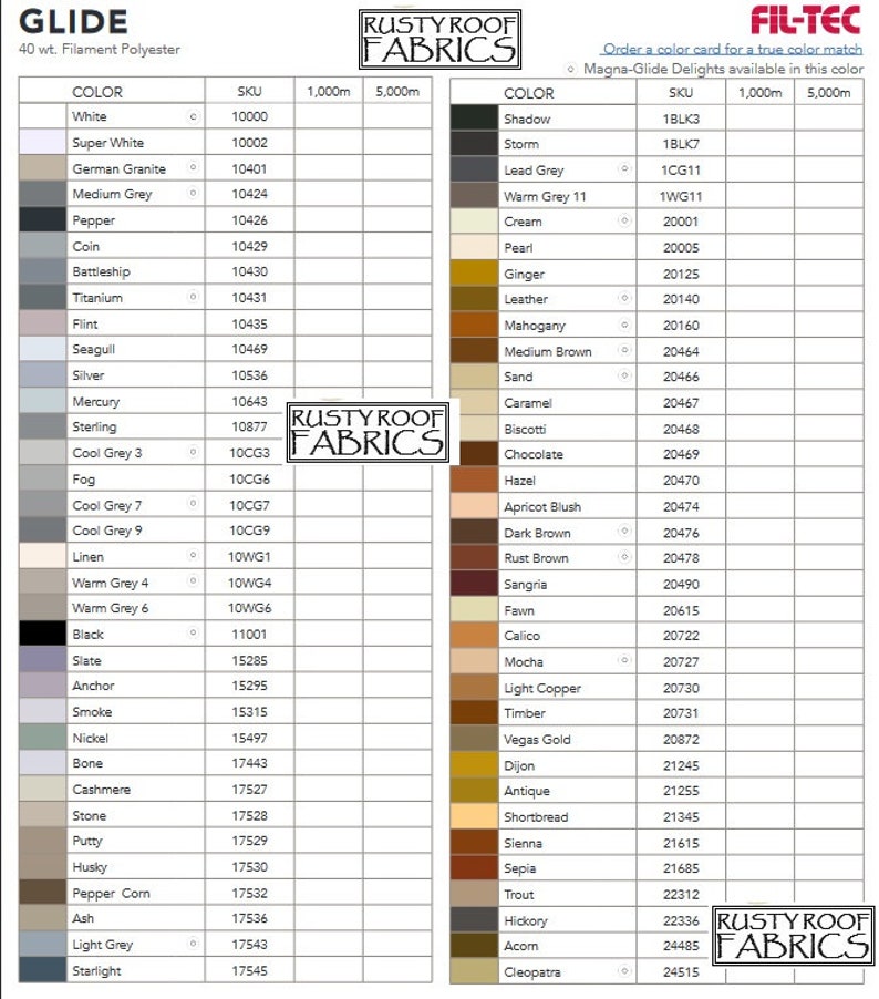 100 GLIDE Thread Spools Bulk FREE Ship U Choose Colors Mini 1100yds ...