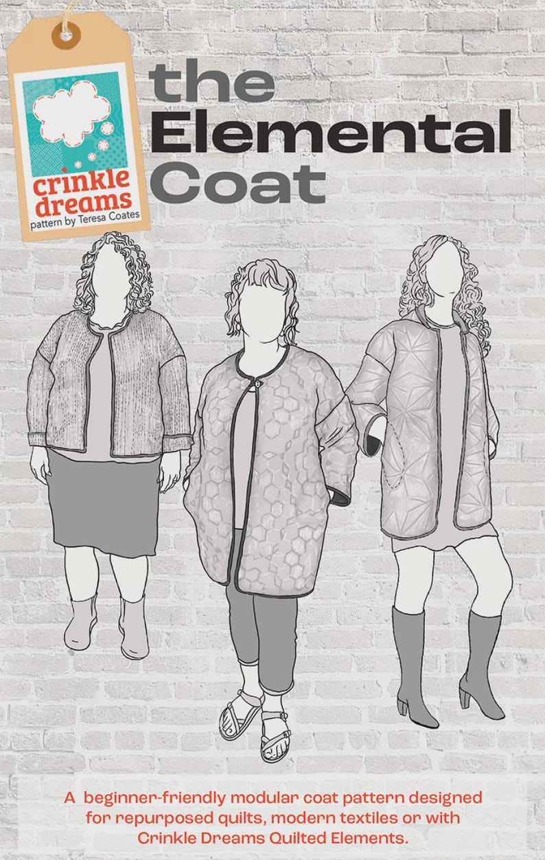 Elemental Coat Sewing Pattern | CRD-ELEMENTAL | Crinkle Dreams Teresa ...