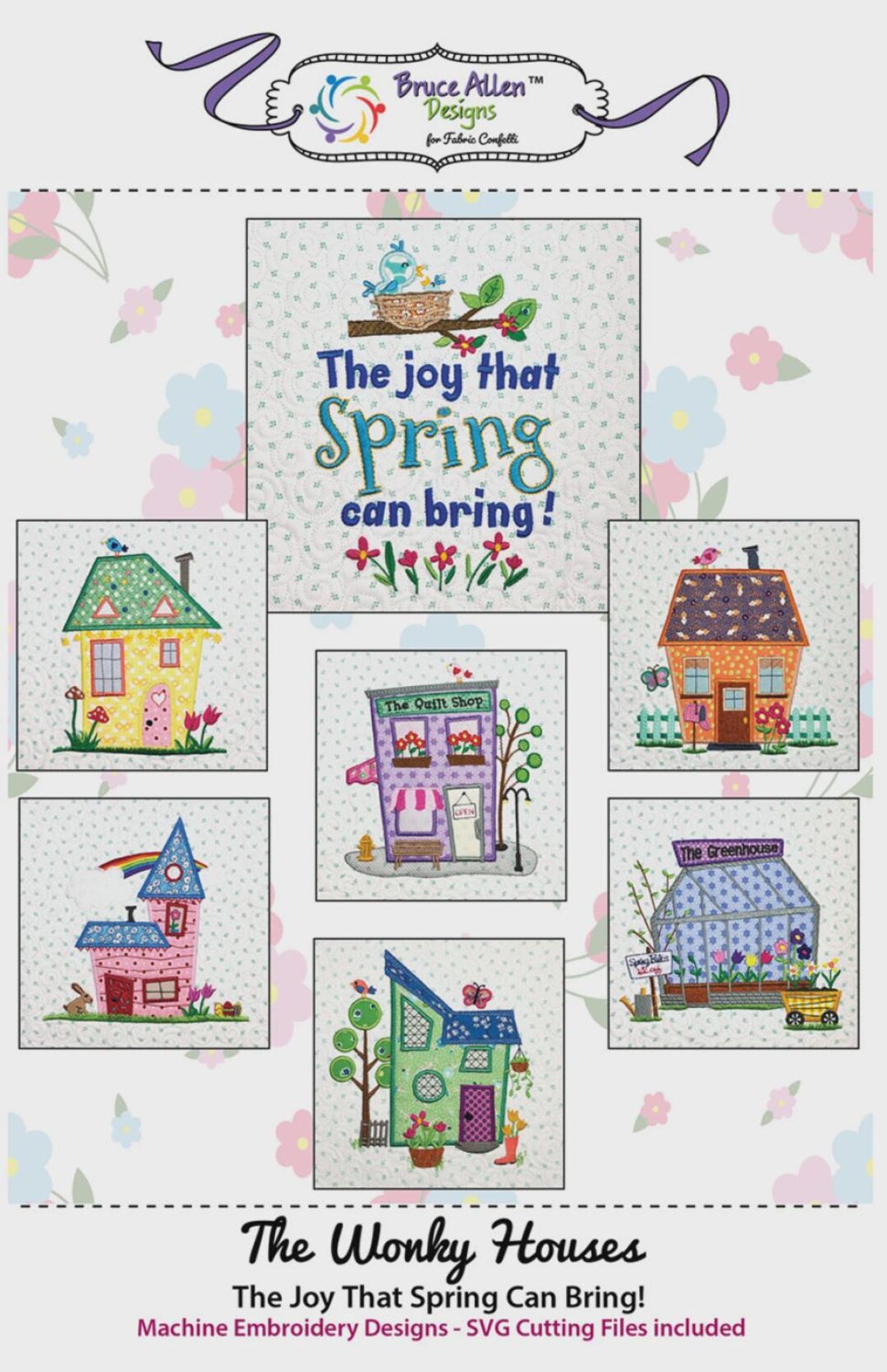 The Wonky Houses the Joy That Spring Can Bring | FC-TWHSP | Fabric ...