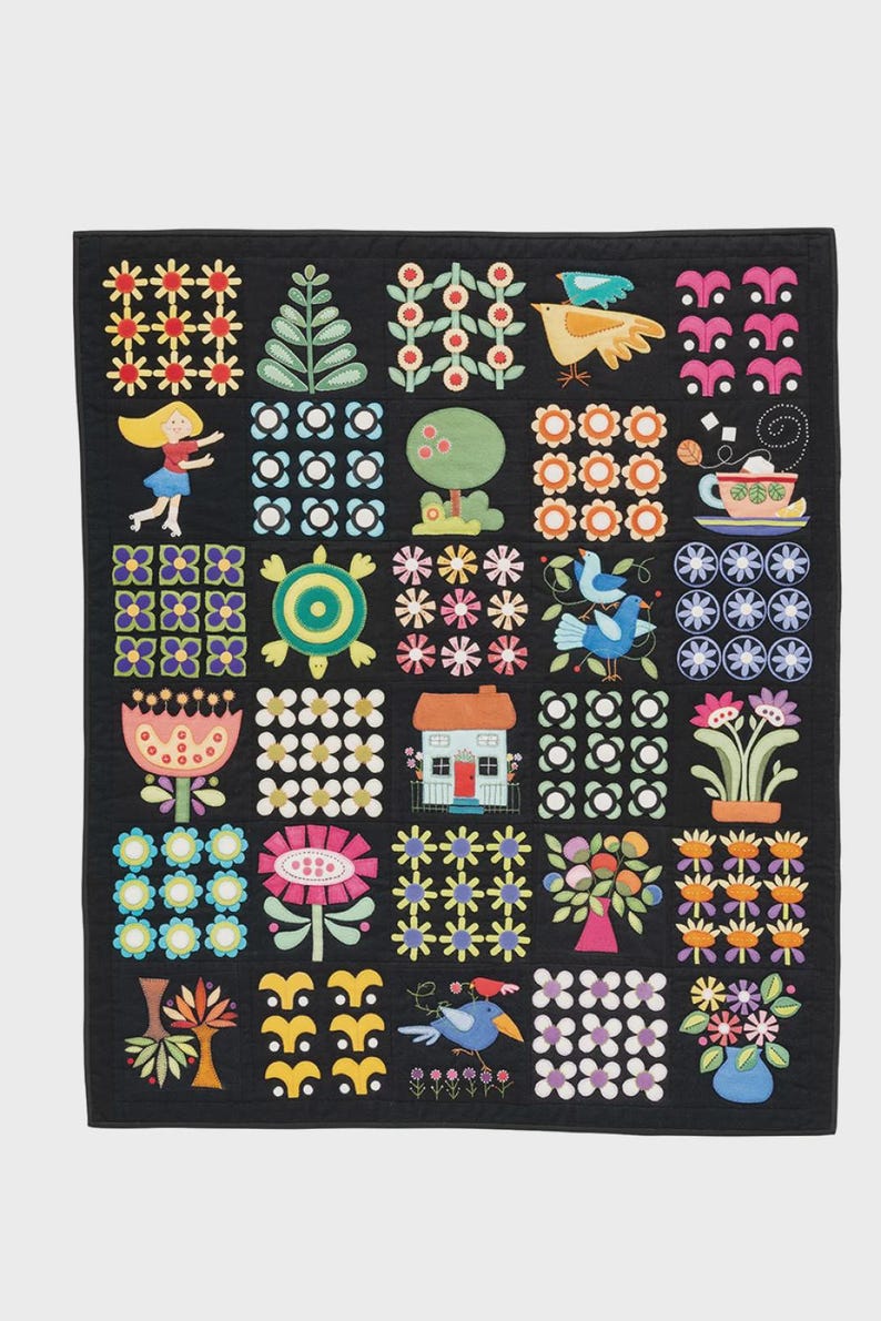 Folk Art Garden Applique Sampler Book | 11540 | Erica Kaprow Stash ...