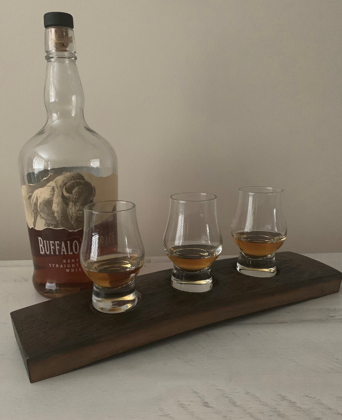 Authentic Bourbon Barrel Whiskey Flight Boards With Optional Glassware ...