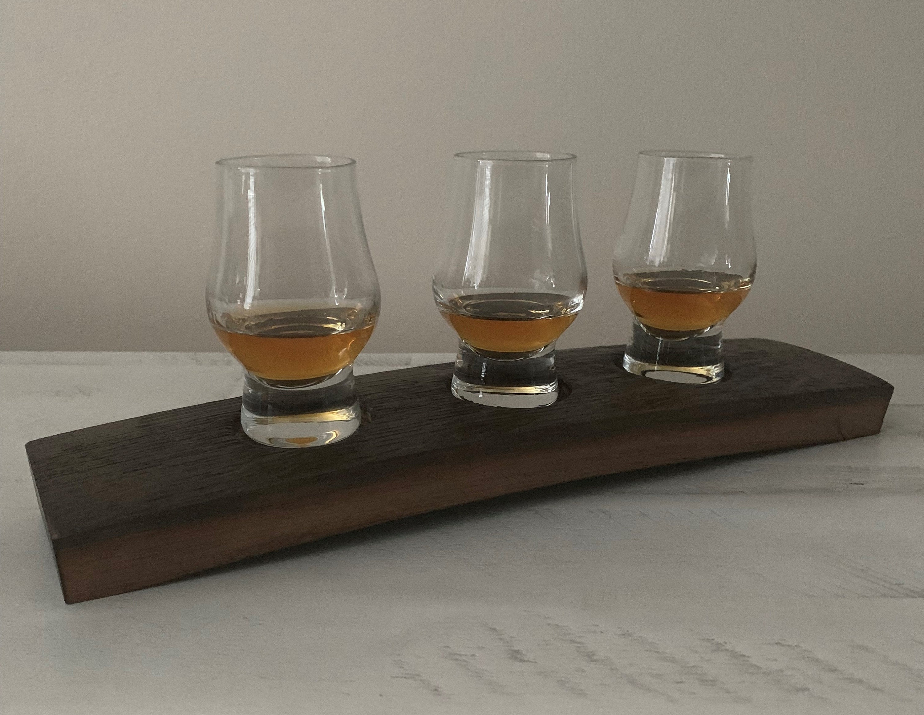 Authentic Bourbon Barrel Whiskey Flight Boards With Optional Glassware ...