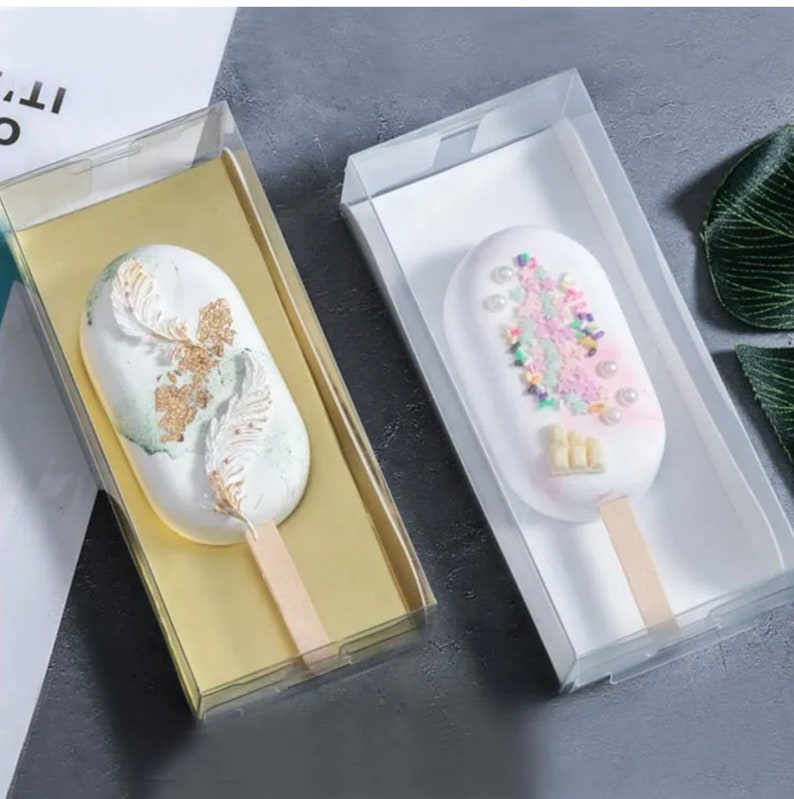 10 Sets Clear Cakesicle Boxes - Cake Pop Boxes - Dessert Box - Gifts ...