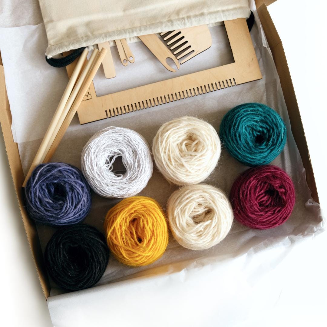 KIT for Weaving - Frame and Materials | DIY 6 Colors - Etsy