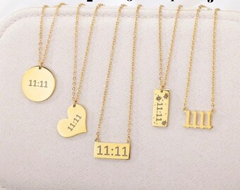 1111 Necklace Gold - Etsy