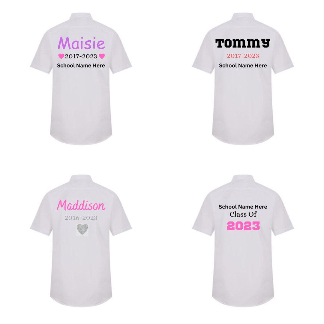 Personalised School Leavers Shirt Primary Secondary 2024 Class of ...