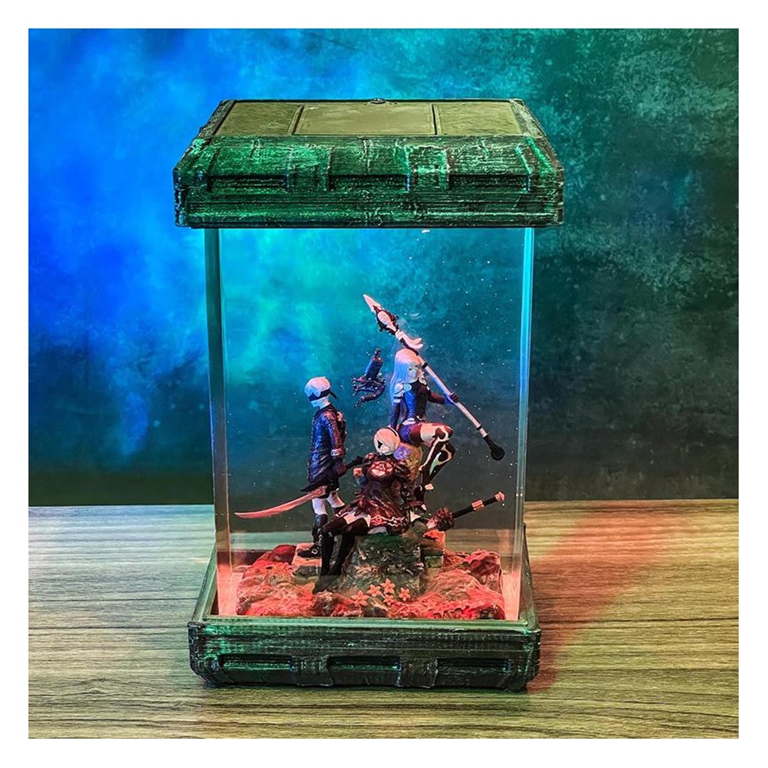 Nier Automata Epoxy Resin Lamp, Resin Art, Night Light Custom Epoxy ...