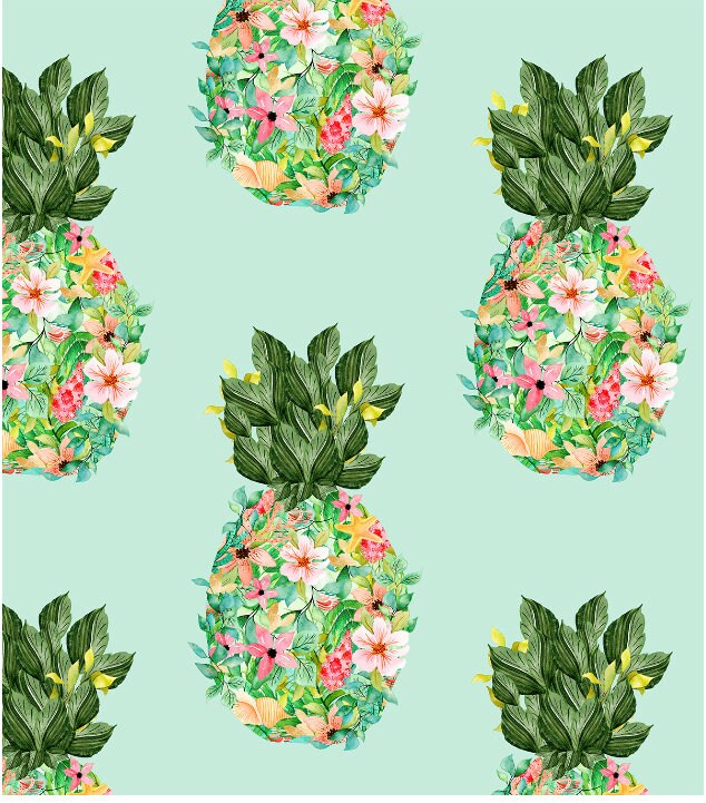 Floral Pineapple Box/pouch Bag - Etsy