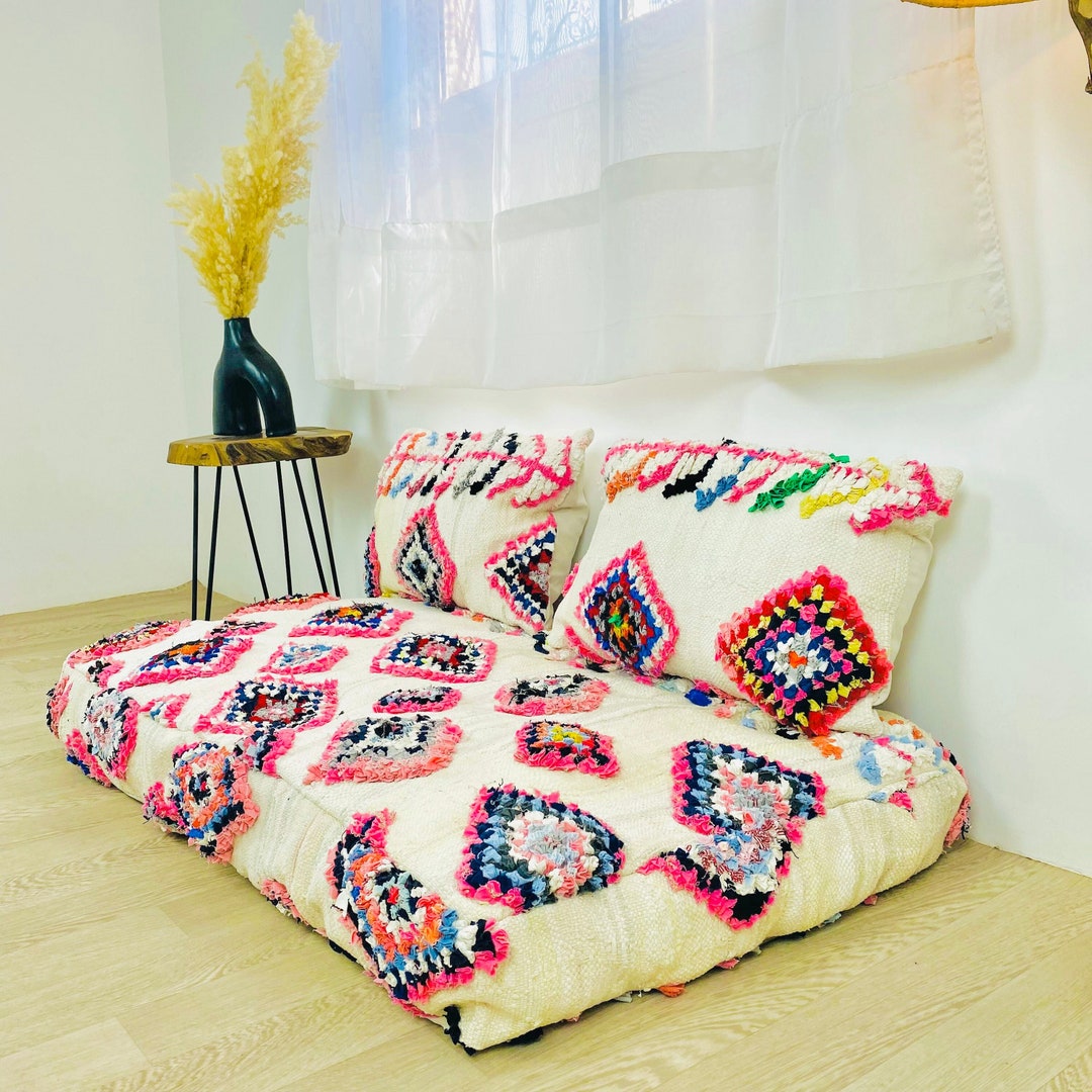 Moroccan Floor Couch, Complet Set Large Moroccan Floor Cushion ...