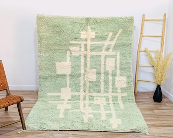 Large Moroccan Green Rug - Etsy