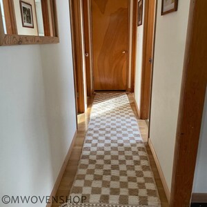 Beige and White Checkered Rug, Moroccan Checkered Rug, Beige Area Rug ...