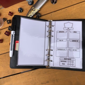D&D Reusable Character Sheet Binder - Etsy