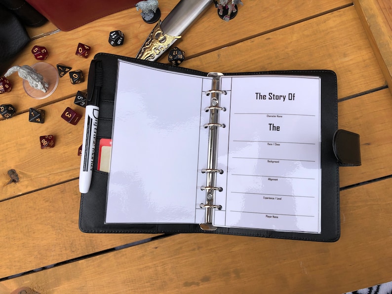 D&D Reusable Character Sheet Binder - Etsy