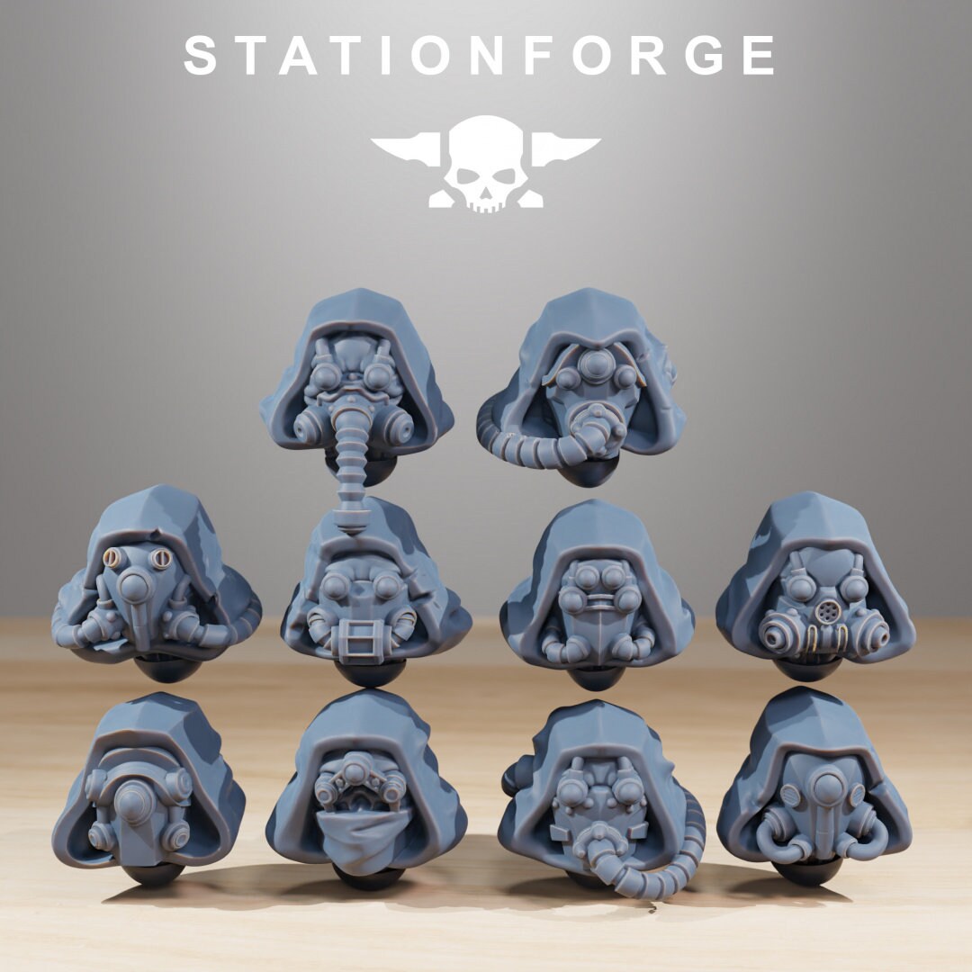 Scavenger Hunter Heads • Pack of 10 • Station Forge • 3D Printed ...