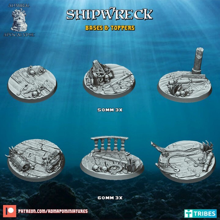Shipwreck Bases • Admiral Apocalypse - Etsy