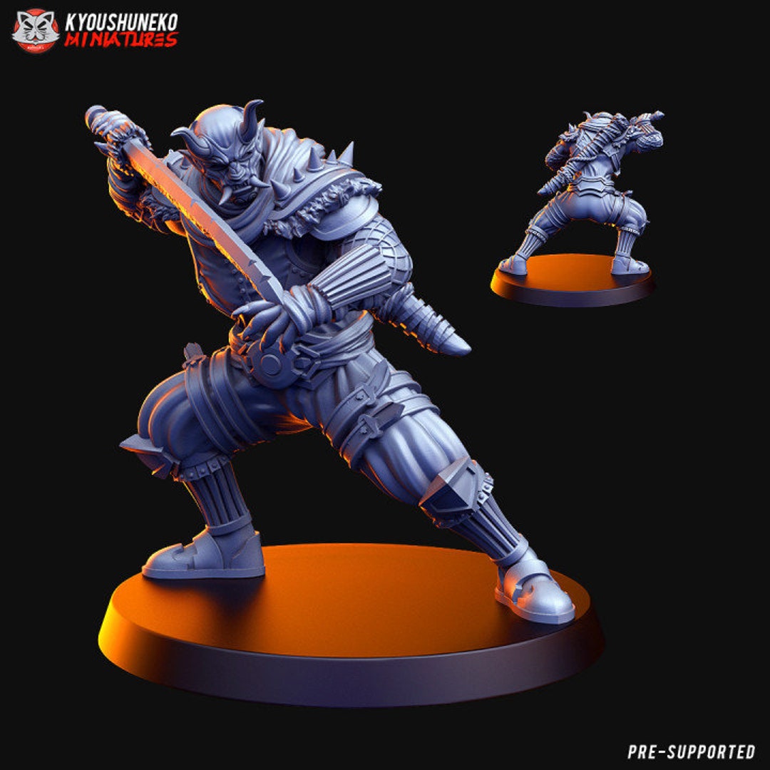 Japanese Samurai Army Ninja Oni Kyoushuneko Miniatures 3D Printed ...