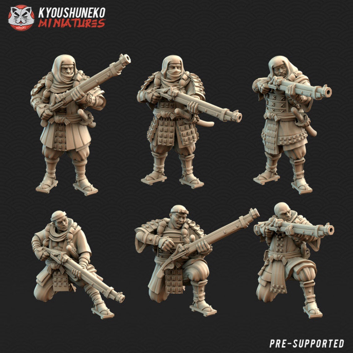 Japanese Samurai Army Sohei Monk Arquebus Units Kyoushuneko - Etsy