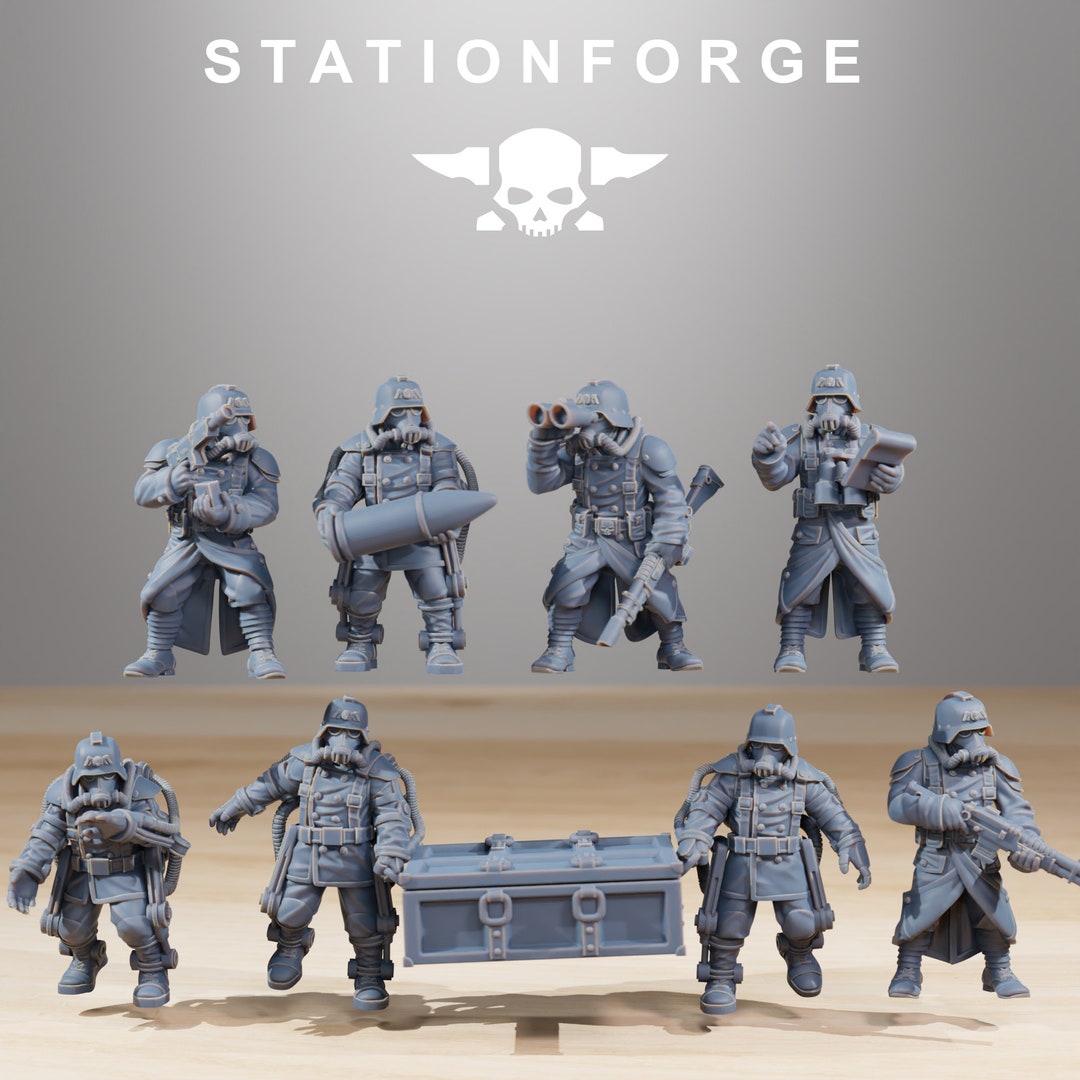 Grimguard Heavy Artillery Team Station Forge 3D Printed Tabletop ...