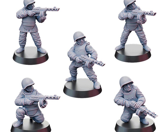 WW2 Soviet Assault Engineer SMG Unit • Kyoushuneko Miniatures • 3D ...