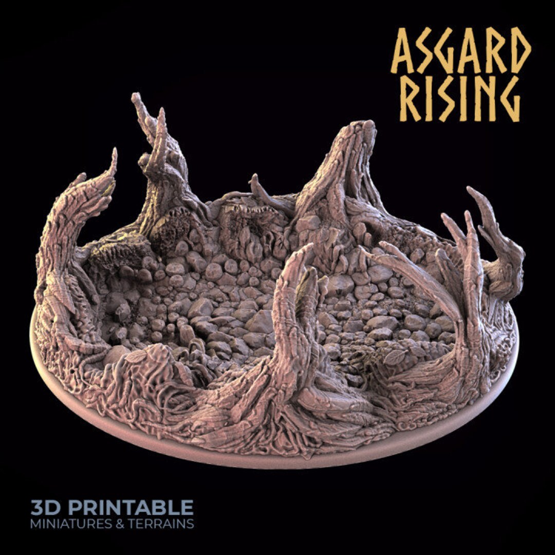 POND TERRAIN Oval Base • Asgard Rising Miniatures • 3D Printed Tabletop ...