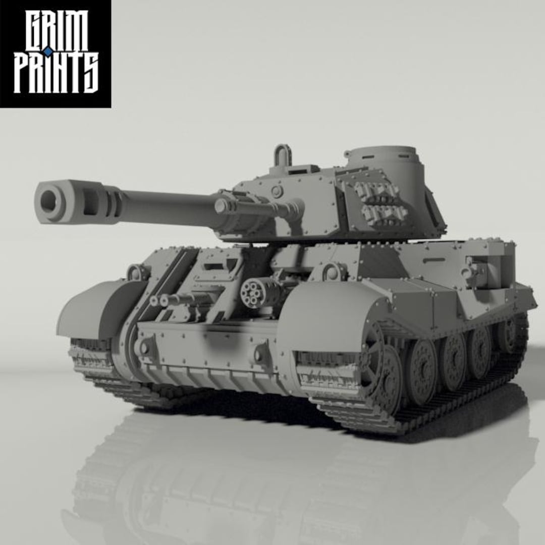 Grim Tiger II Heavy Tank • Modular • Grim Prints • FDM Printed ...