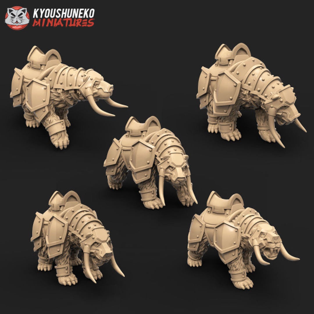 Krizhnev Army Armored Polar Bear Mount Kyoushuneko Miniatures 3D ...
