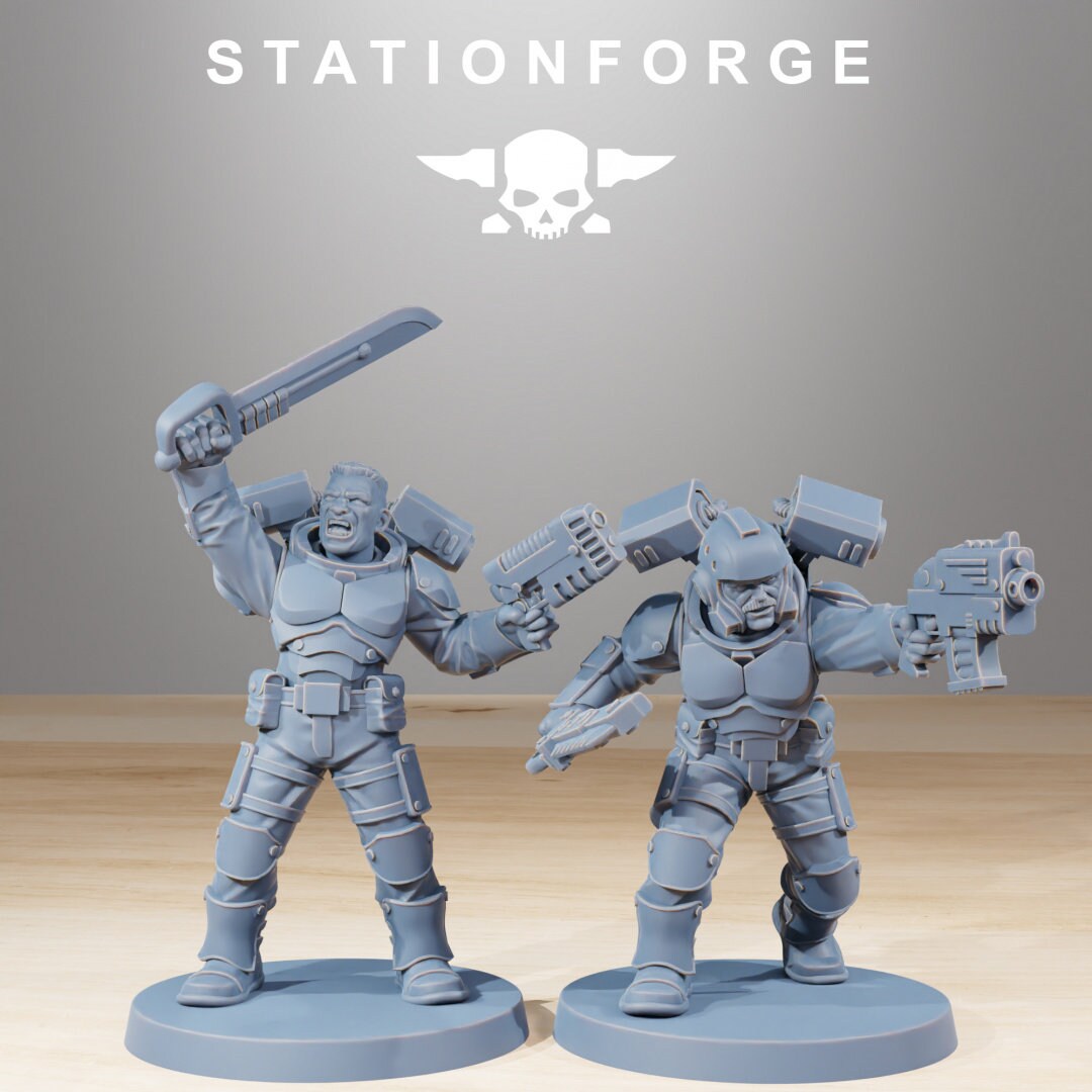 Vaskar Jetpack Squad 5 Man Squad Station Forge 3D Printed Tabletop ...