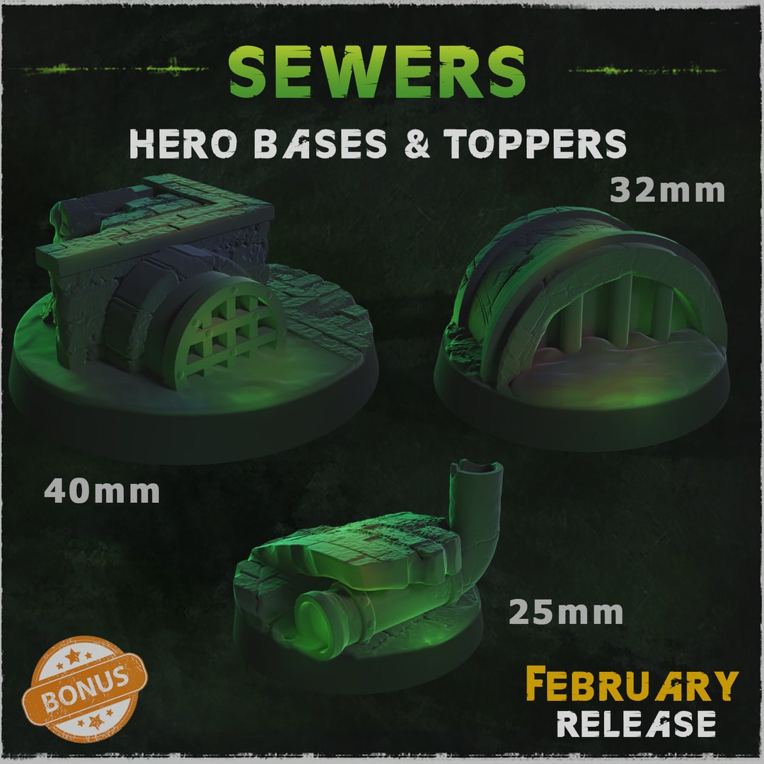 Sewer Hero Bases • Zabavka Workshop - Etsy