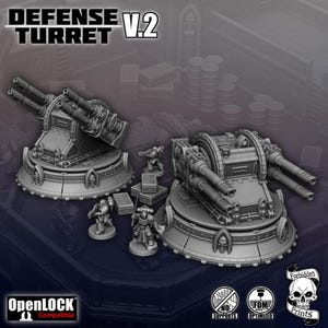 Defence Turret V2 • Gothic Future • Scatter Terrain • Forbidden Prints ...