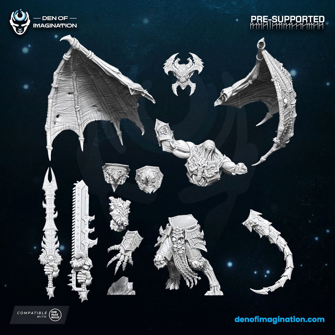 Gladiator Demon Lord • Demonic Prince • Den of Imagination • 3D Printed ...