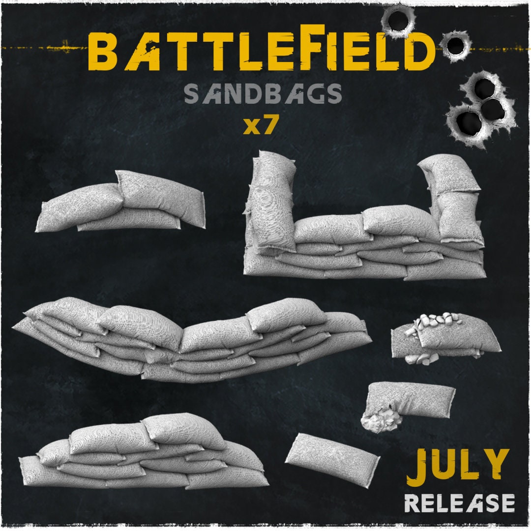 Sandbags • Terrain • Zabavka Workshop • 3D Printed Tabletop Miniature ...