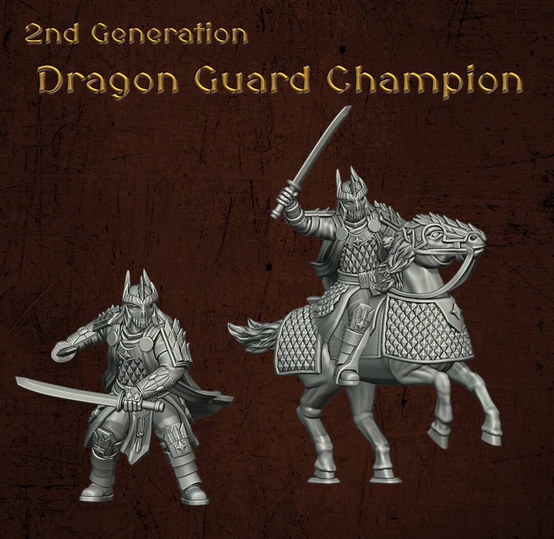 Dragon Guard Champion Quartermaster3d 3D Printed Tabletop Miniature - Etsy
