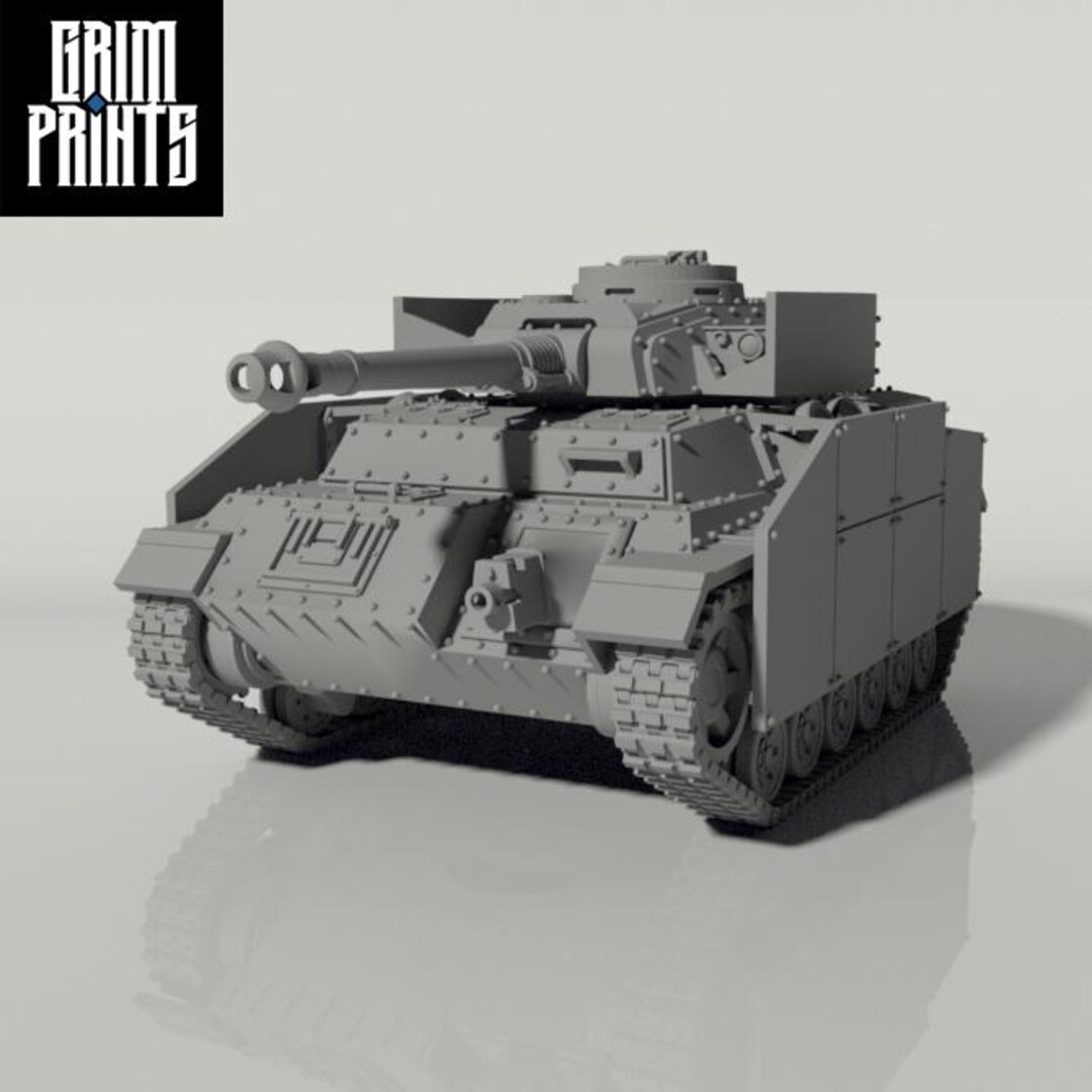Grim Panzer IV Battle Tank • Modular • Grim Prints • FDM Printed ...
