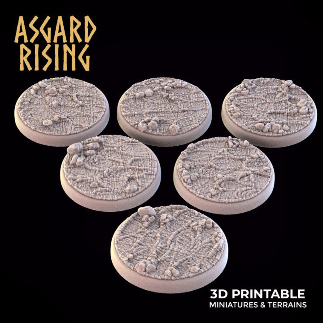 MUD THEME Bases • Asgard Rising Miniatures • 3D Printed Tabletop ...
