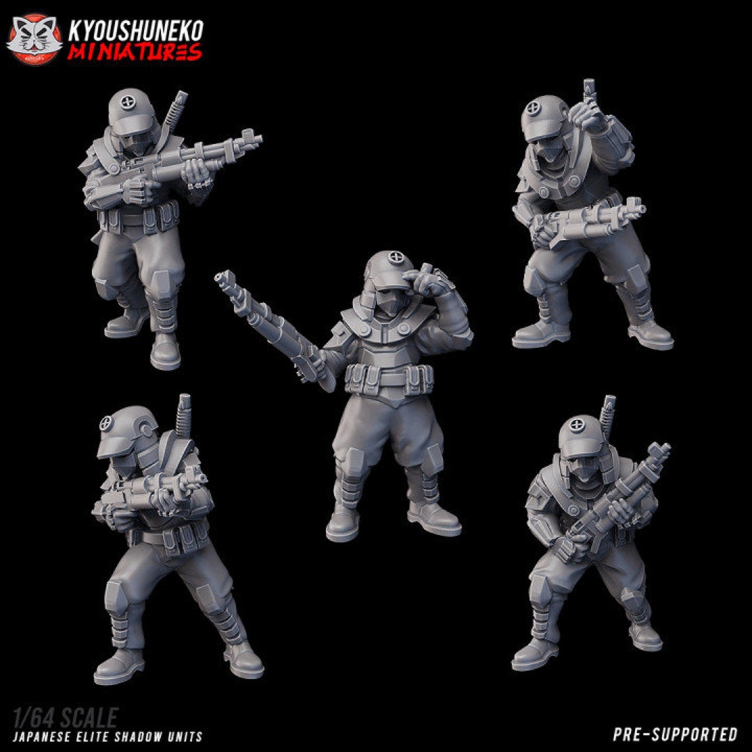WW2 Imperial Japanese Elite Shadow Units Kyoushuneko Miniatures 3D ...