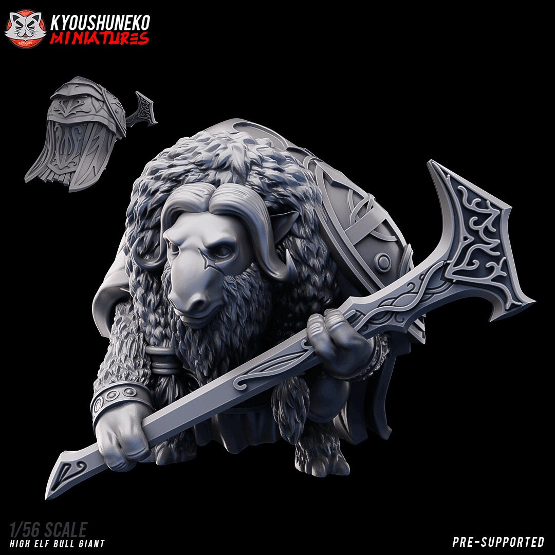 High Elf Bull Giant Kyoushuneko Miniatures 3D Printed Tabletop ...